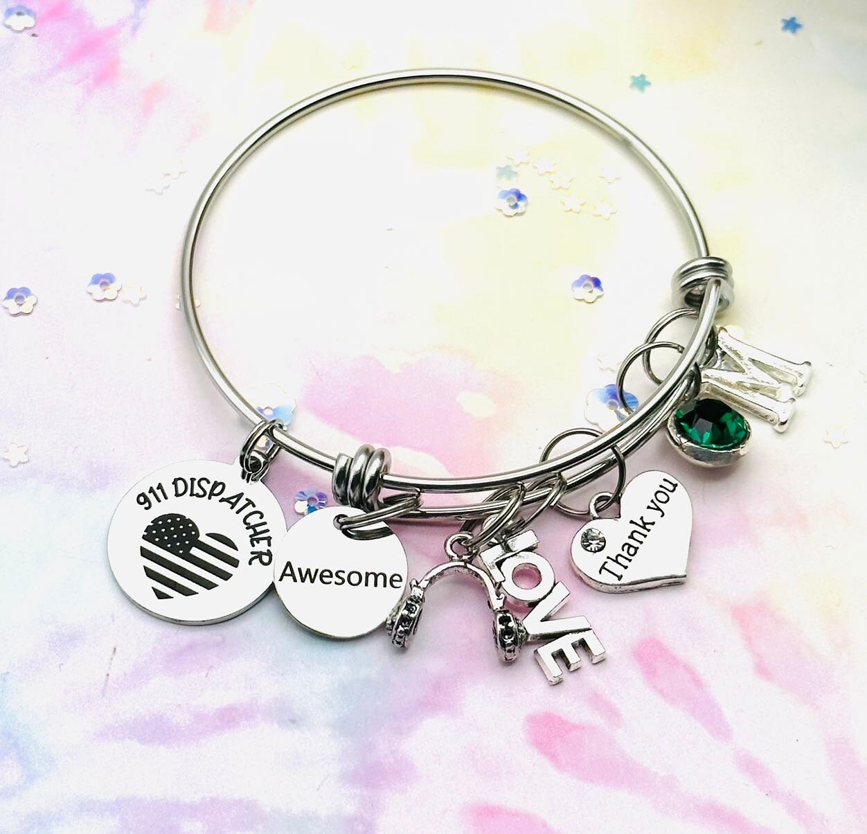Dispatcher Charm Bracelet, 911 Dispatcher Gift, Gift for Dispatcher ...