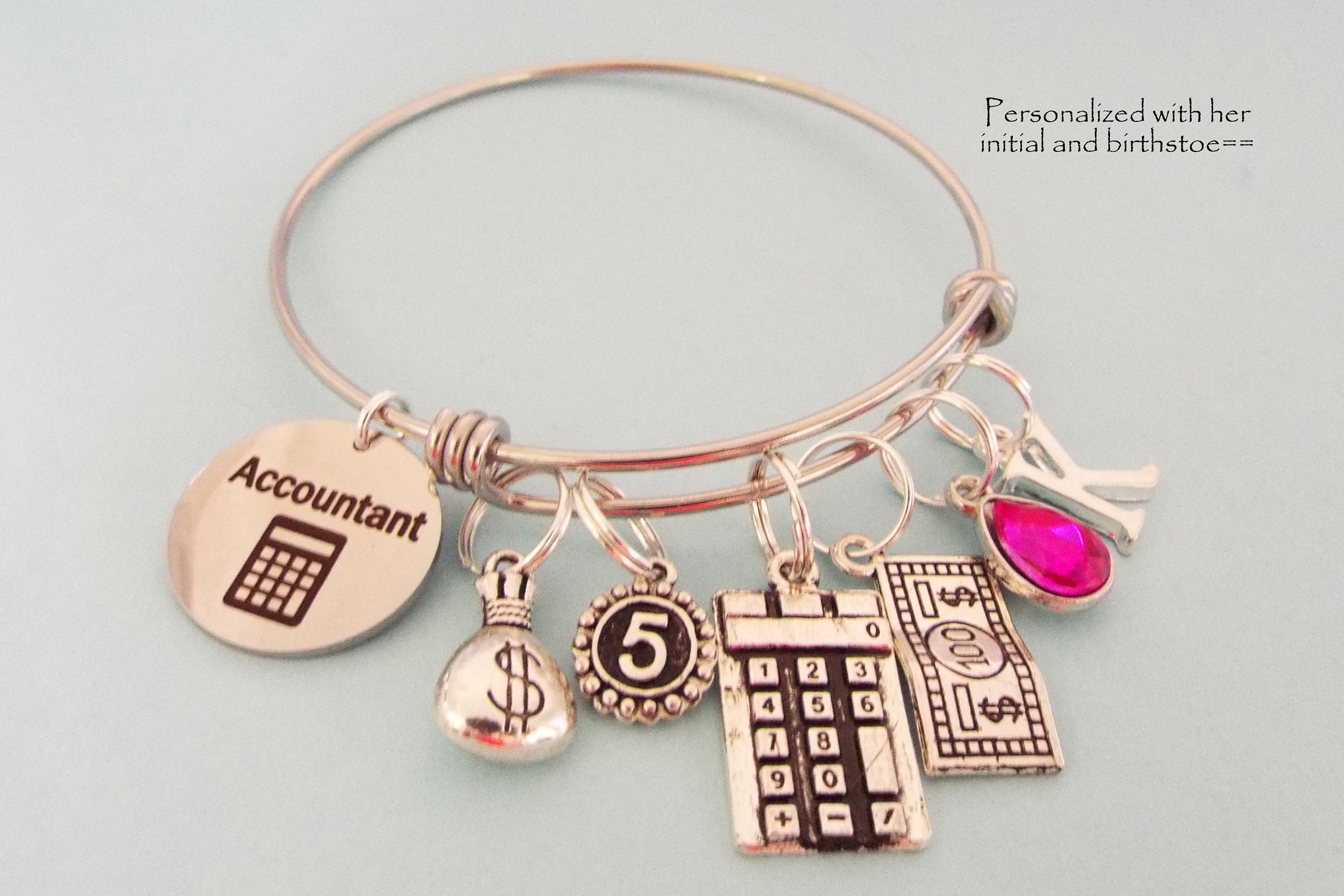 Account Graduation Charm Bracelet, Woman Graduating Accounting Degree ...