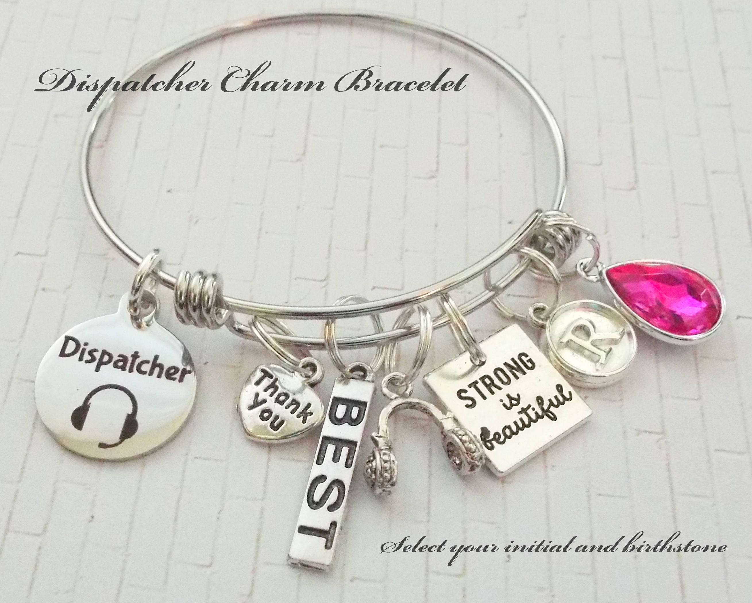 Dispatcher Charm Bracelet, 911 Dispatcher Gift, Gift for Dispatcher ...