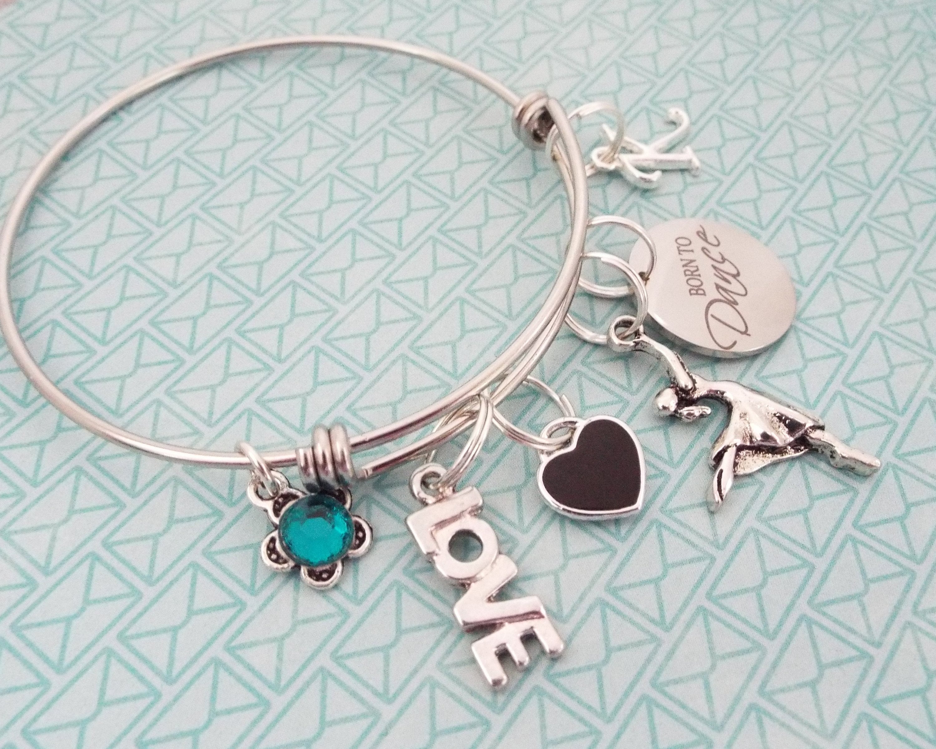 Personalized Dancing Dance Recital Charm Bracelet, Dancer Gift ...