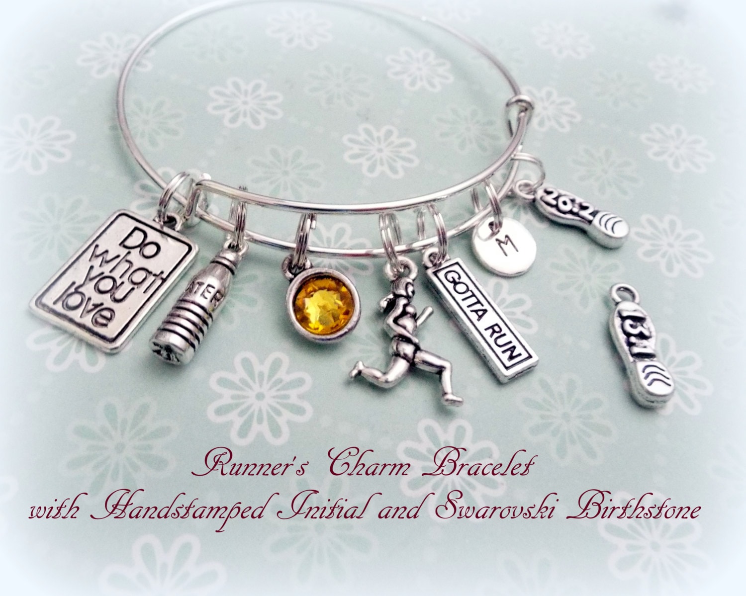 Marthon Runner Gift, Runner Charm Bracelet, Gift Ideas for Runners ...