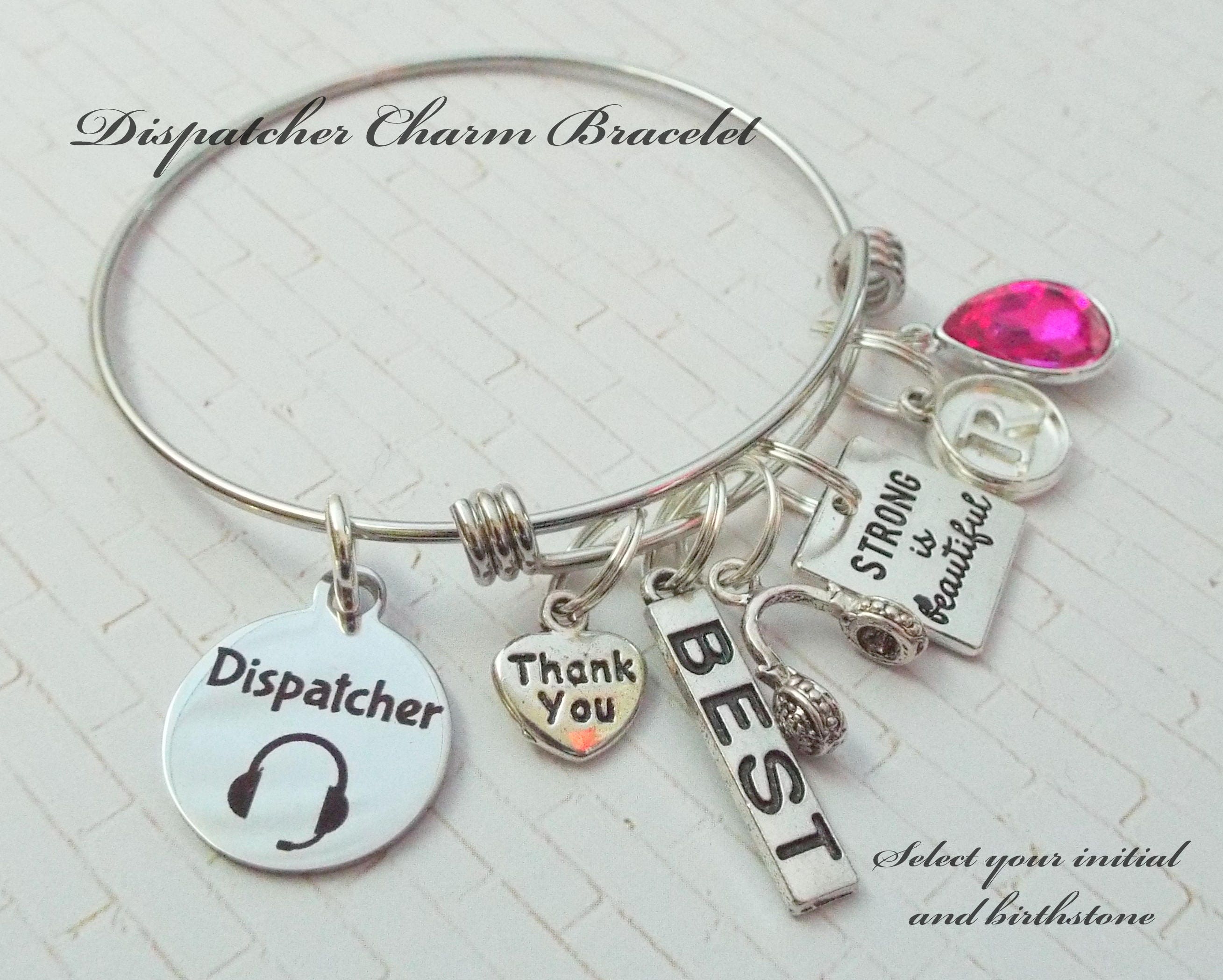 Dispatcher Charm Bracelet, 911 Dispatcher Gift, Gift for Dispatcher ...