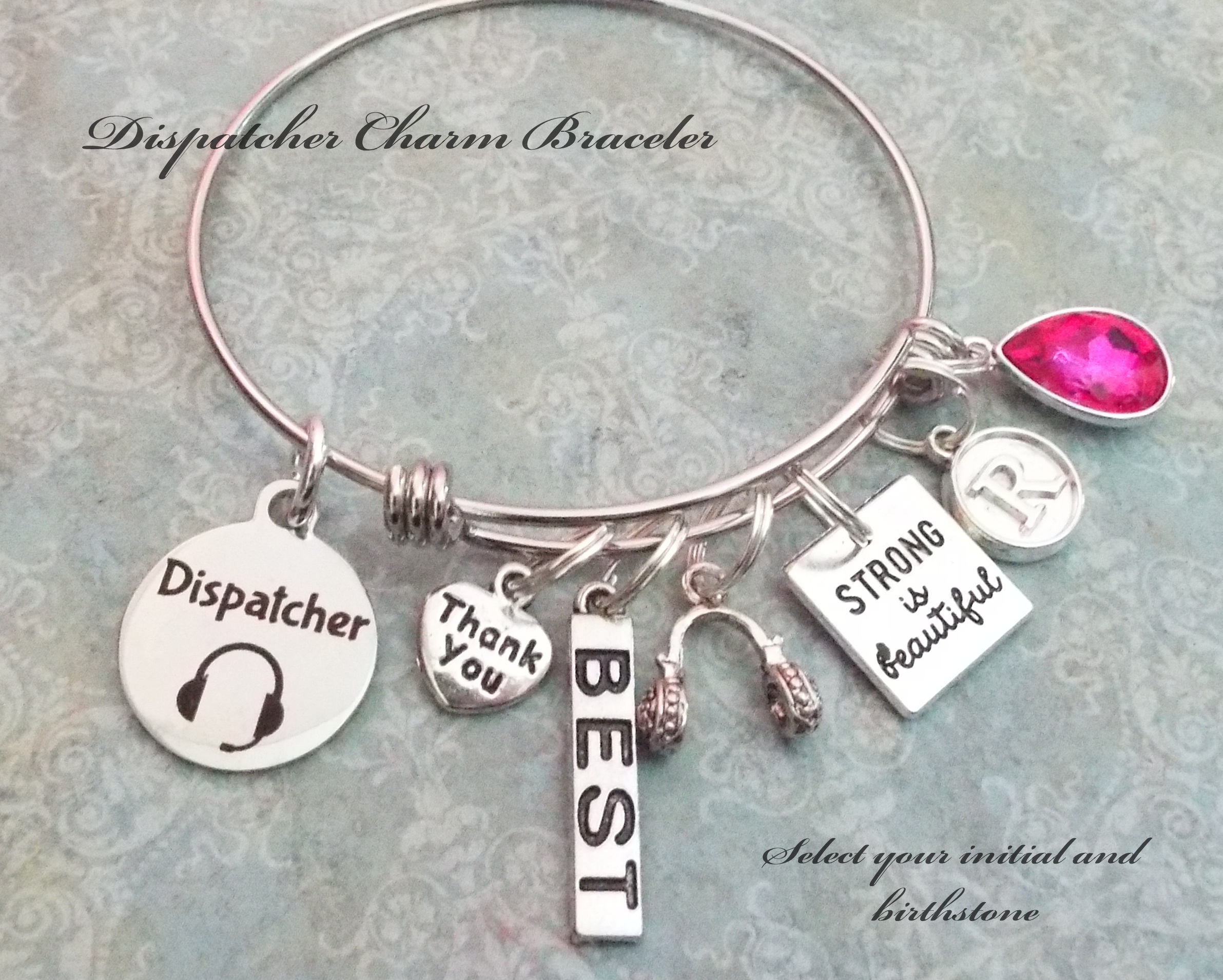 Dispatcher Charm Bracelet, 911 Dispatcher Gift, Gift for Dispatcher ...