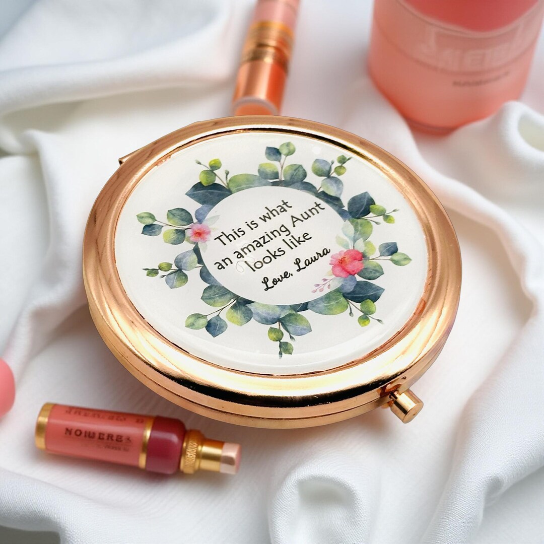 Personalized Aunt Custom Name Compact, Niece Gift, Make up Mirror ...