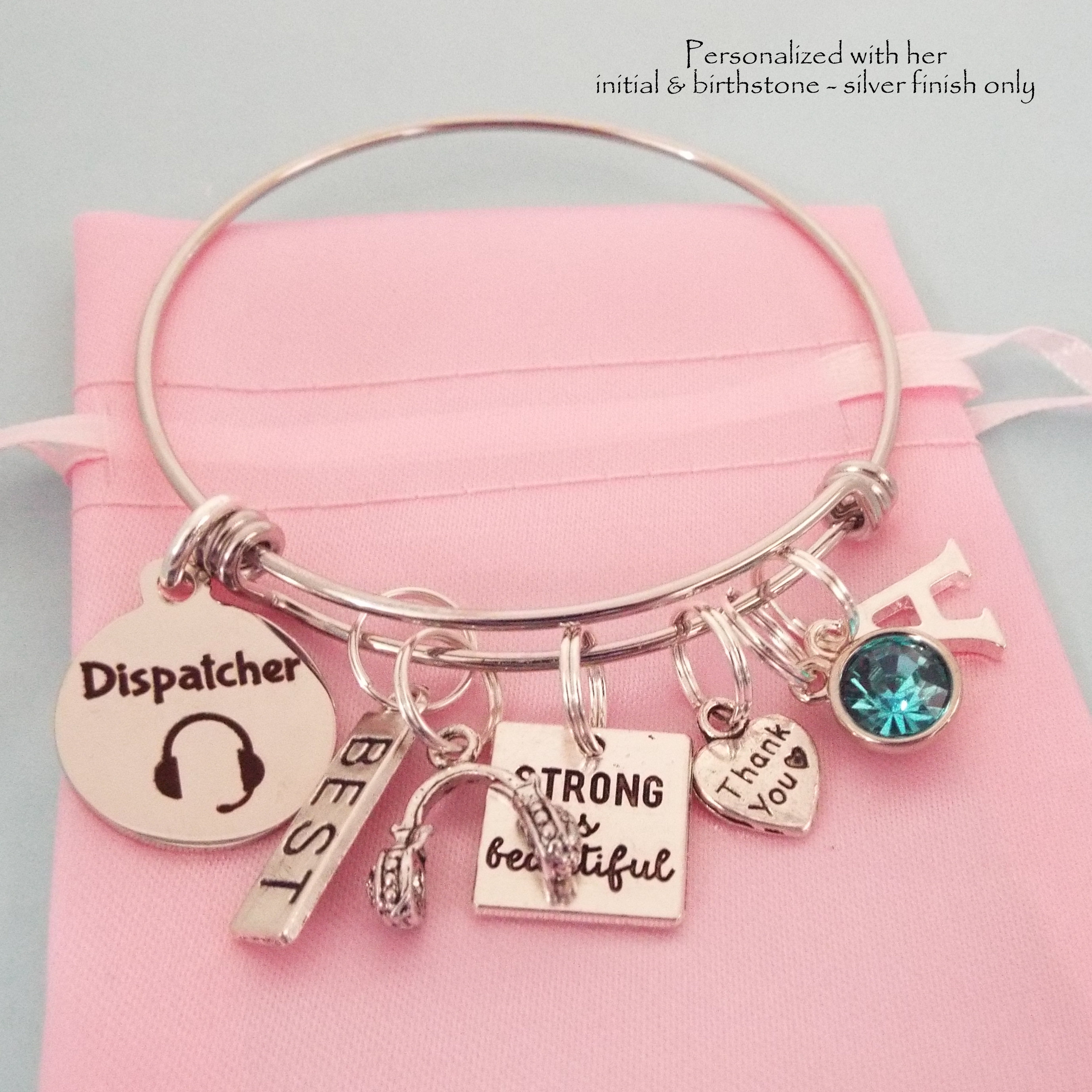 Dispatcher Charm Bracelet, 911 Dispatcher Gift, Gift for Dispatcher ...