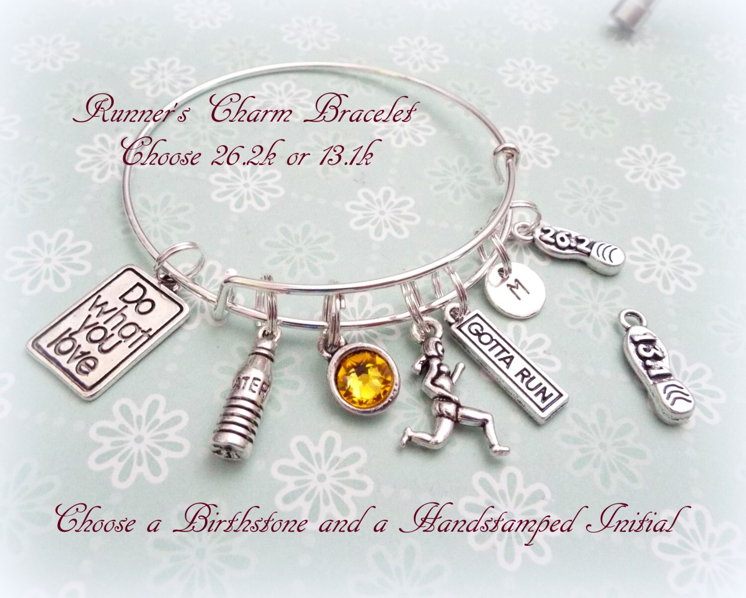 Marthon Runner Gift, Runner Charm Bracelet, Gift Ideas for Runners ...