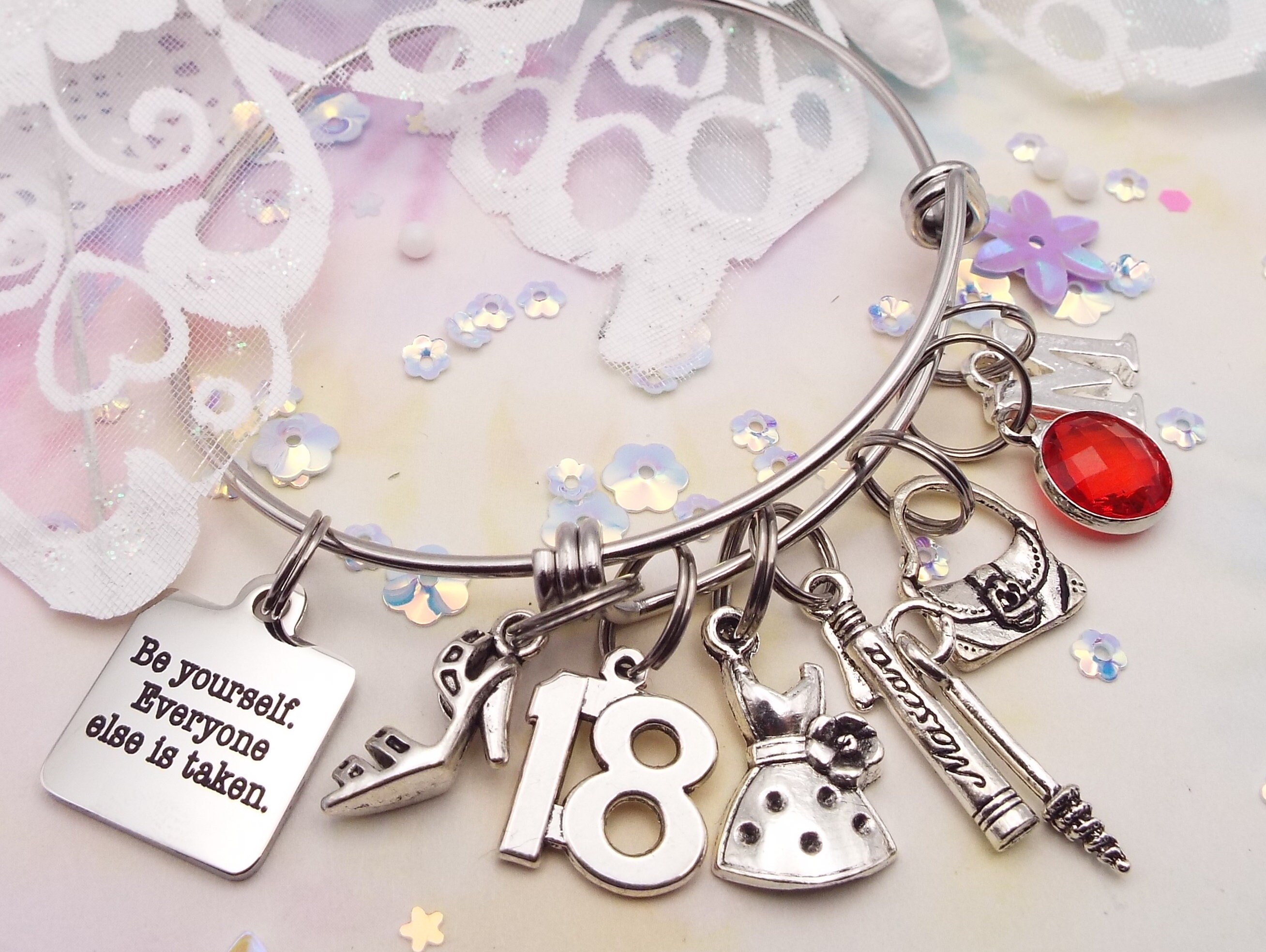 Handmade Gift for Girl’s 18th Birthday, Handmade Jewelry, Charm ...