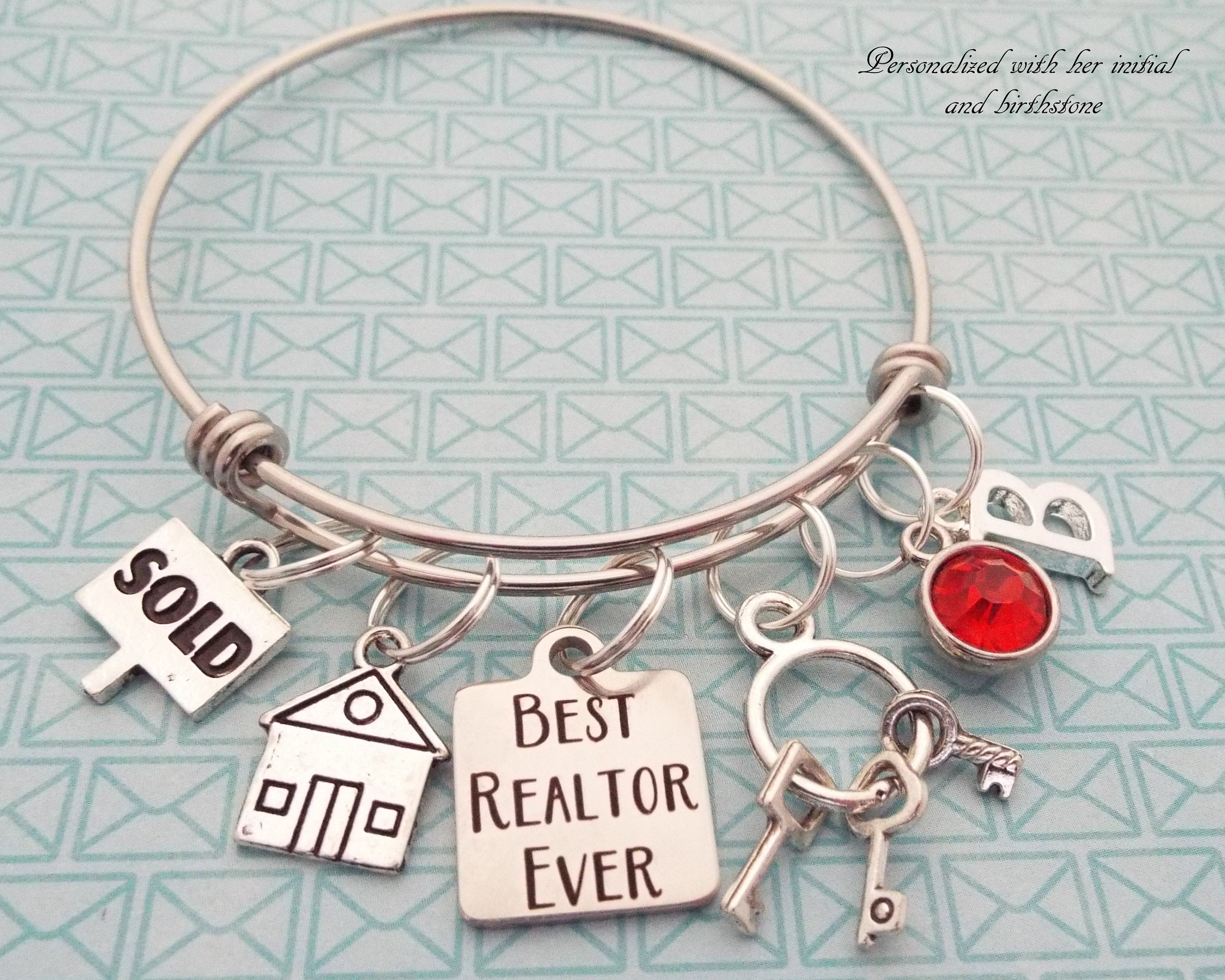 Realtor Gift, Realtor Charm Bracelet, Realtor Graduation, Gift for ...
