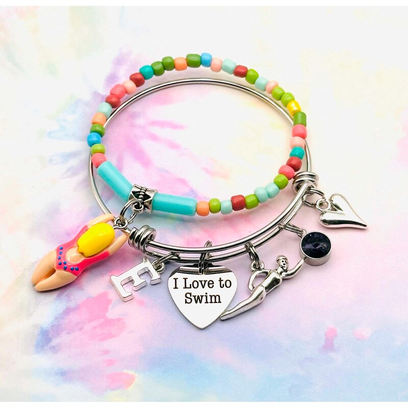Swimmer Charm - Etsy
