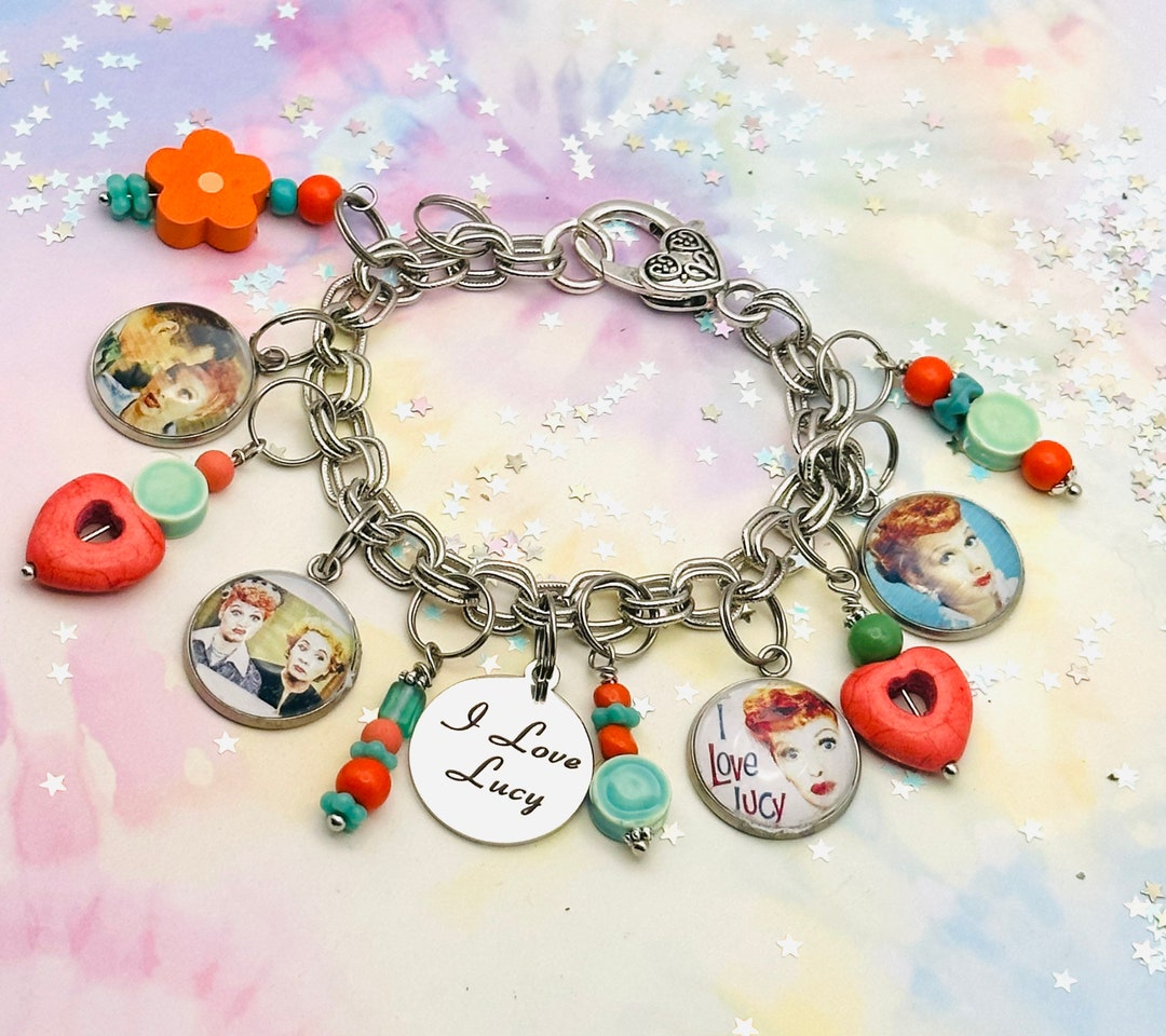 I Love Lucy Charm Bracelet, Handmade Retro TV Memorabilia - Etsy