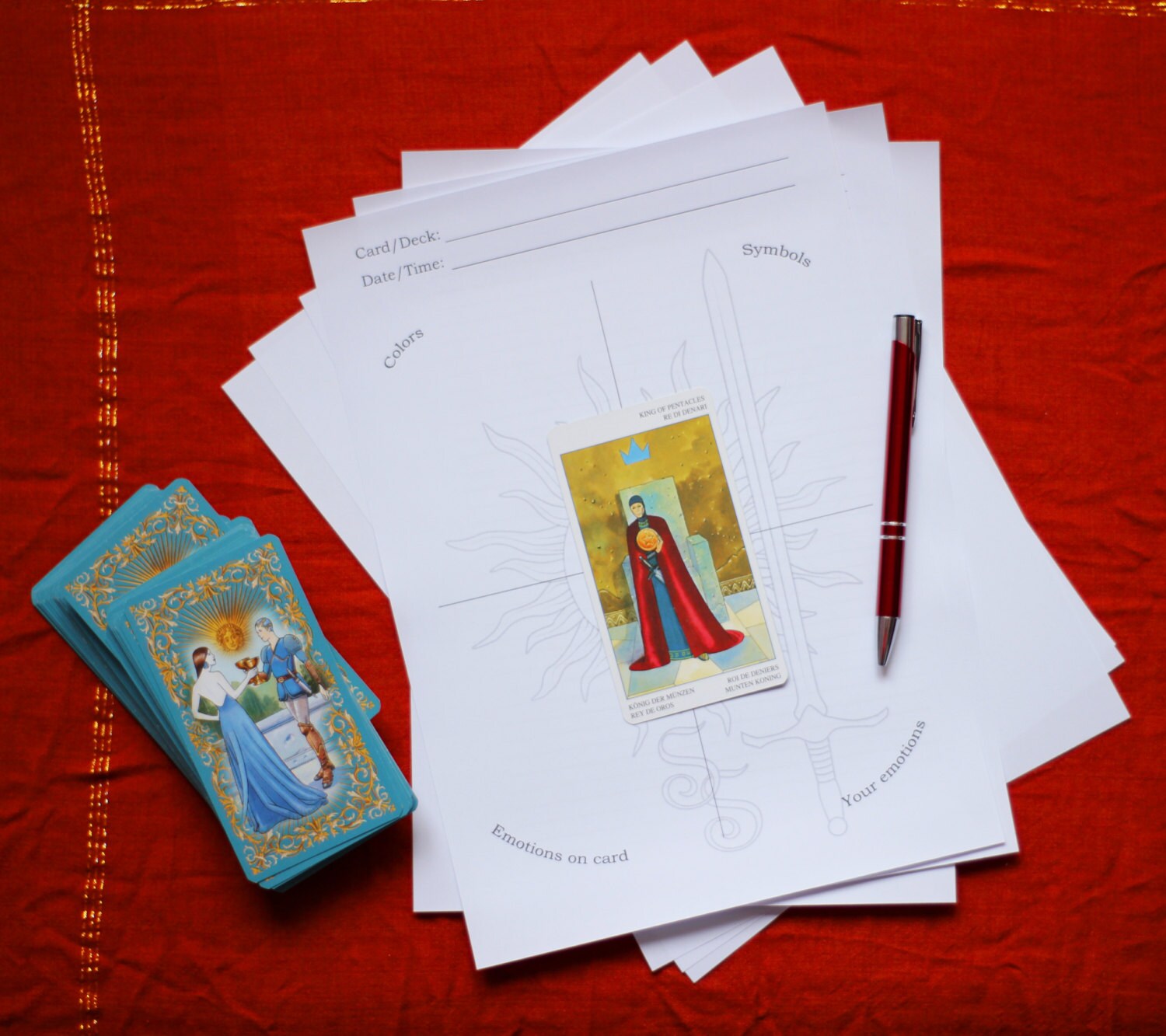 Tarot Card Cross Study Worksheet Second Variant Digital - Etsy