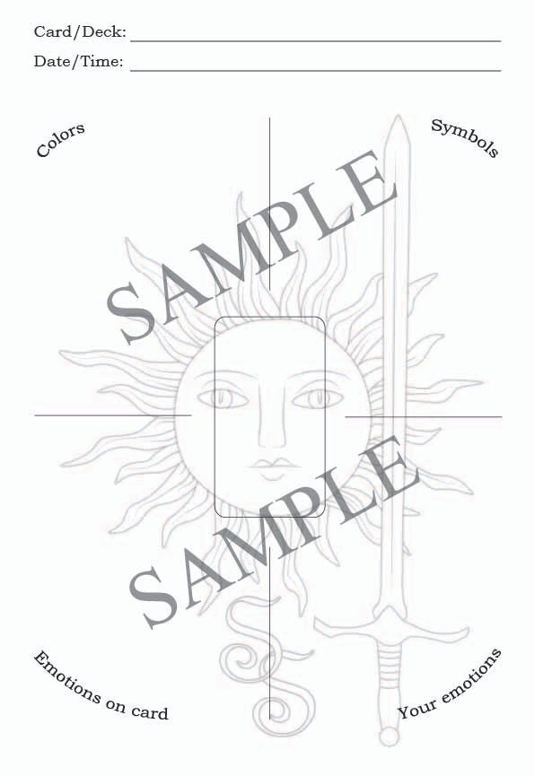Tarot Card Cross Study Worksheet Second Variant Digital - Etsy