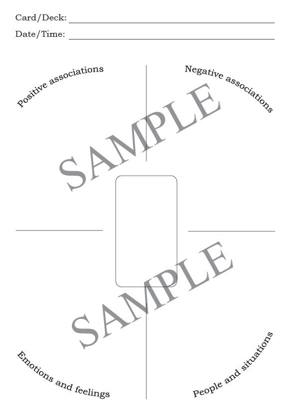 Tarot Card Cross Study Worksheet Digital Printable - Etsy