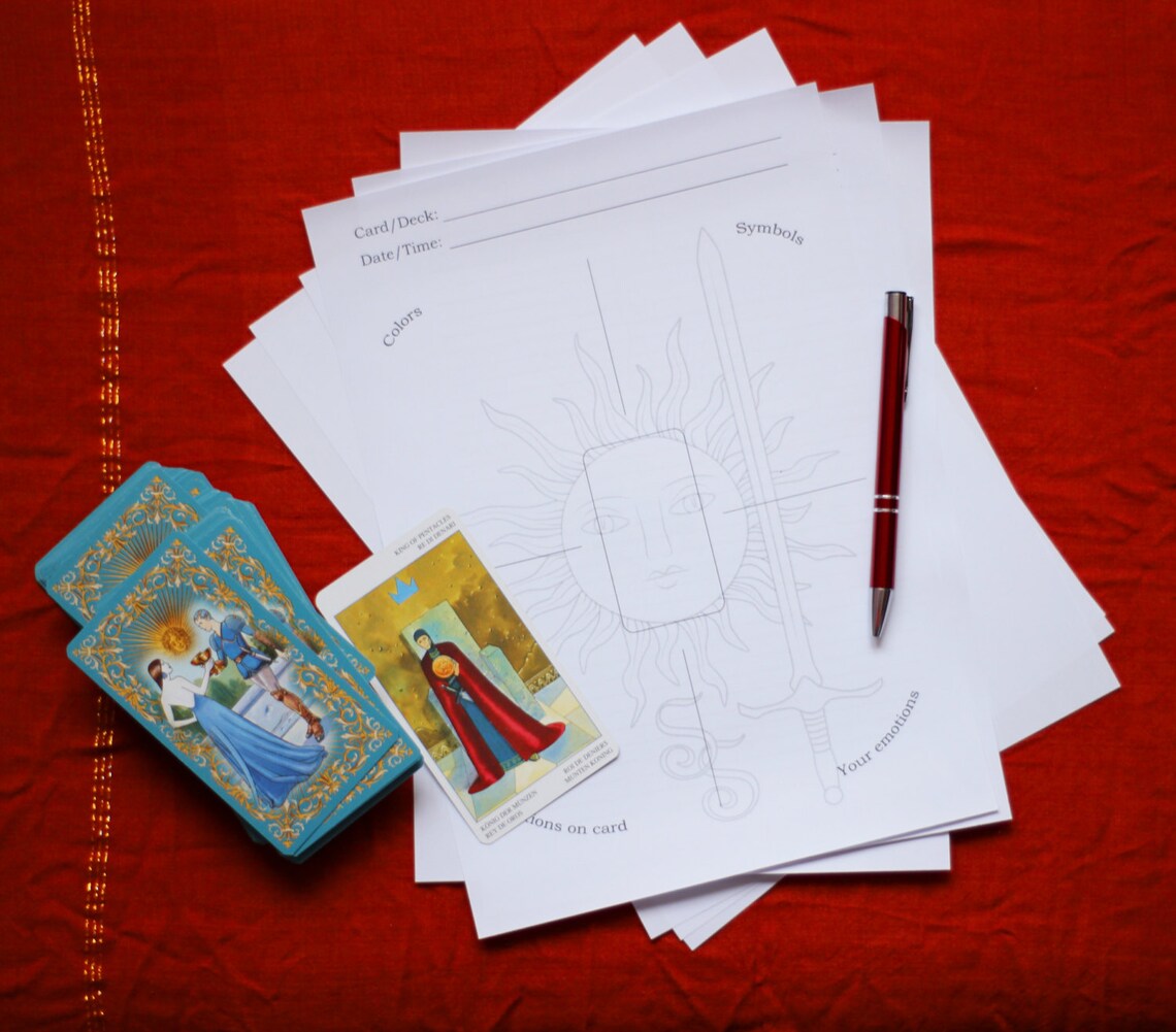 Tarot Card Cross Study Worksheet Second Variant Digital - Etsy