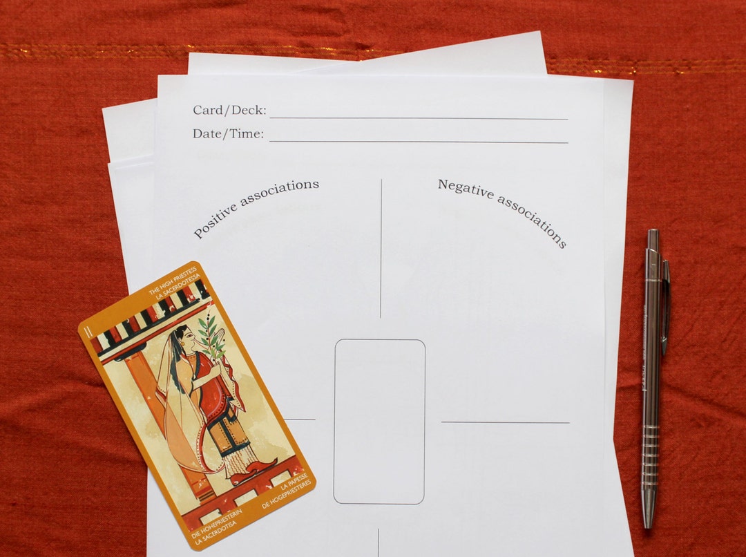 Tarot Card Cross Study Worksheet Digital Printable - Etsy