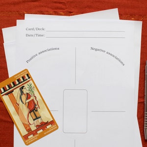 Tarot Card Cross Study Worksheet Digital Printable - Etsy