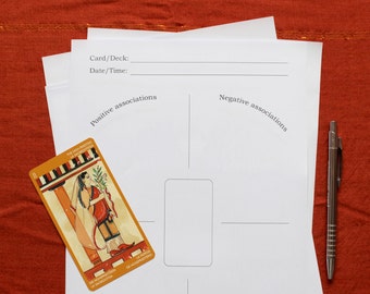 Tarot Card Study Worksheet Digital Printable - Etsy