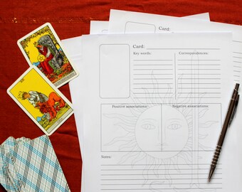 One Card Tarot Spread Worksheet Digital Printable | Etsy