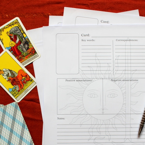 Tarot Worksheet - Etsy