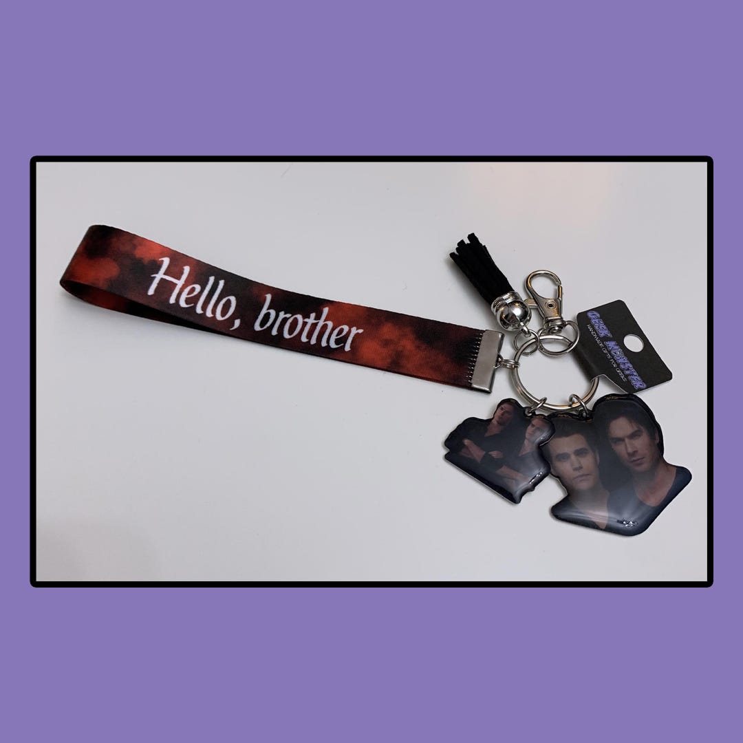 Handmade Series Inspired Wristlet Strap Keychain Bag Charm, Keyring ...