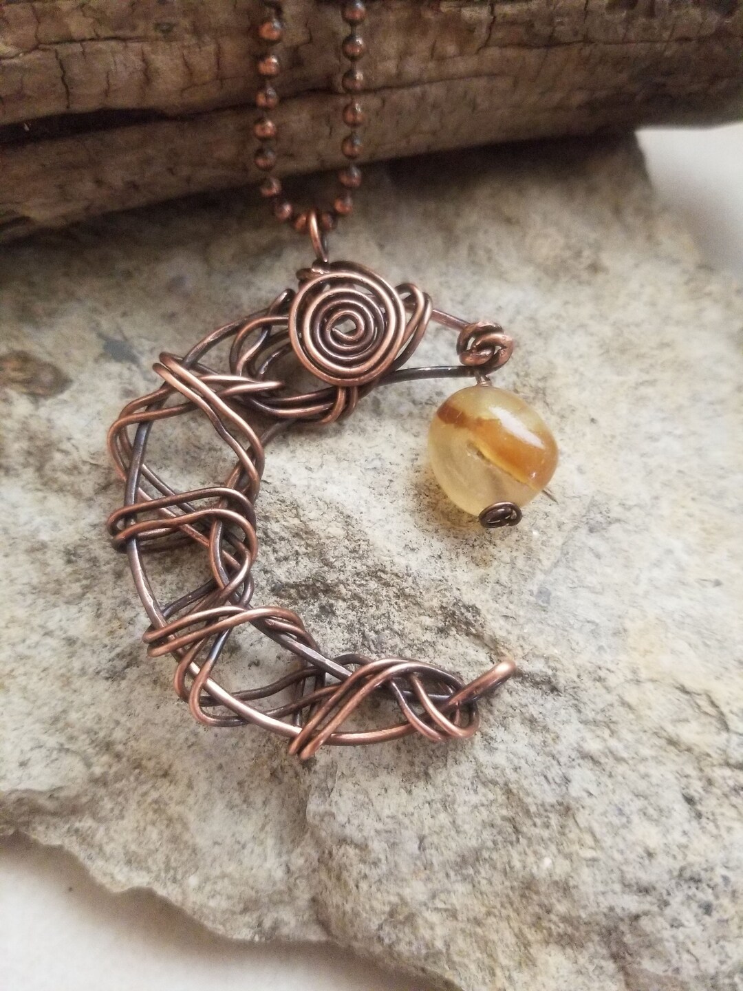Moon Necklace, Phases of Moon, Celestial Agate Jewelry, Lunar Necklace ...