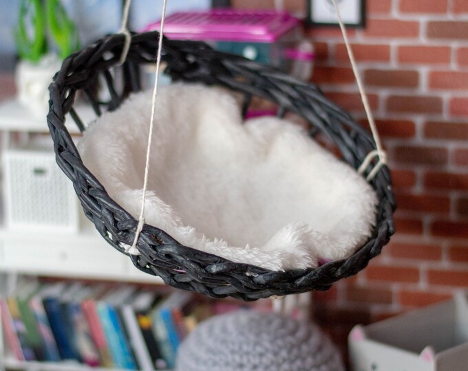 Miniature Wicker Swing , 1/4, 1/6 , BJD, Miniature, Roombox, Diorama ...