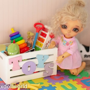 Miniature Empty Dollhouse Toy Box, Toy Chest, Miniature Furniture ...