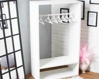 1:4 Miniature Clothing Rack Doll Wardrobe 10 Hangers BJD | Etsy