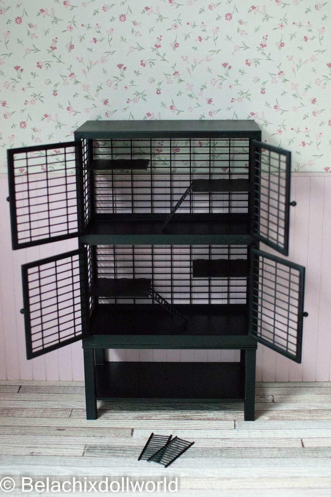 1/6, 1/4, Miniature Double Rat Cage, Doll Toy, Dollhouse Miniature ...