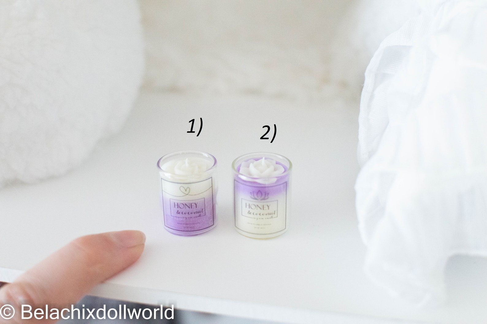 Miniature Rose Candle, 1/6, 1/4, Dollhouse Prop, Miniature Candle ...
