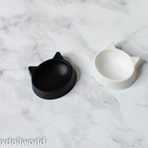 1:4 or 1/6, Miniature Cat Bowl, BJD Cat Accessories, Miniature Cat Bowl ...