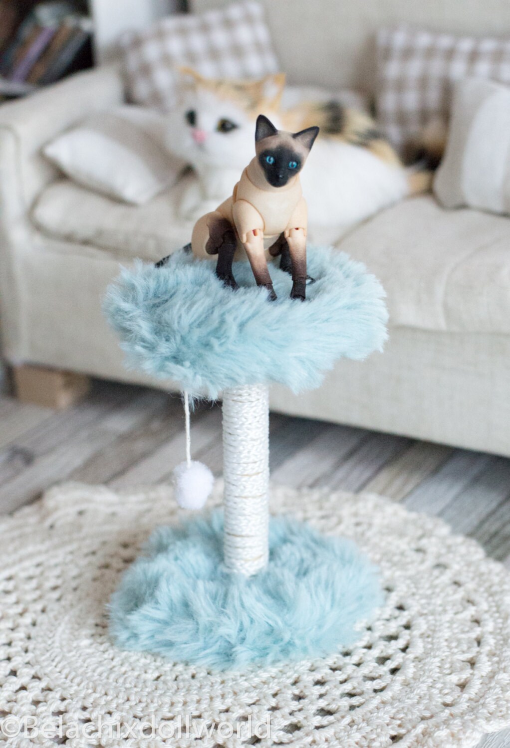 1:4 or 1/6 Miniature Cat Tree Cat Climbing Scratching Post - Etsy