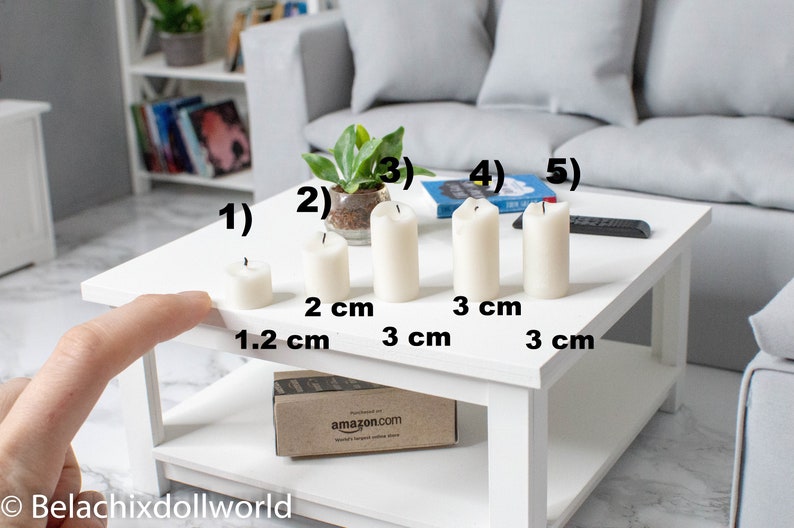 Miniature Candle, Dollhouse Candle, Fake Candle, Miniature Candle ...