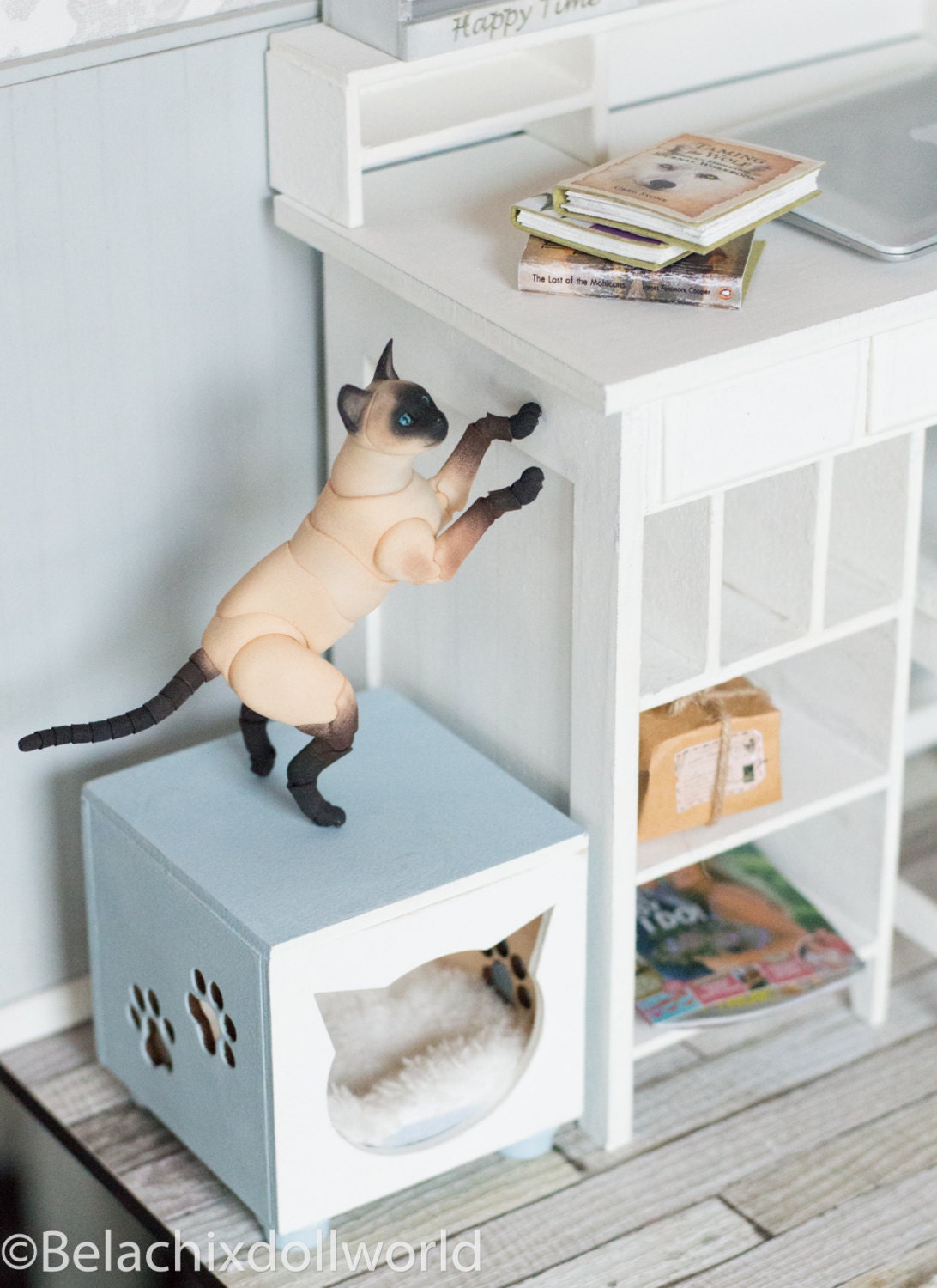 1:4 or 1/6 Miniature Cat Box BJD Cat 5cm Cat Tree Cat | Etsy