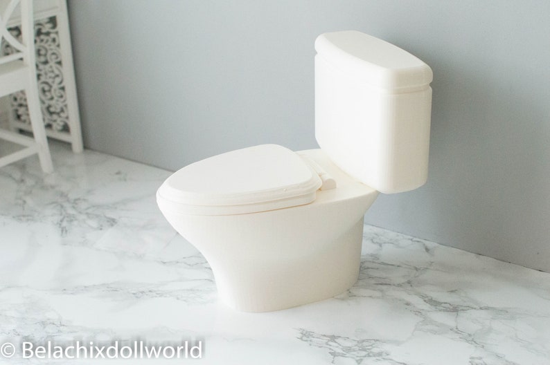 1:4 Miniature Toilet DIY Bathroom Dollhouse Toilet | Etsy