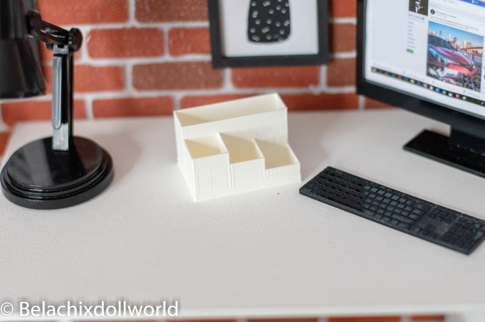 Miniature EMPTY Desk Organizer,miniature Pencil Holder, Desk Orgaizer ...