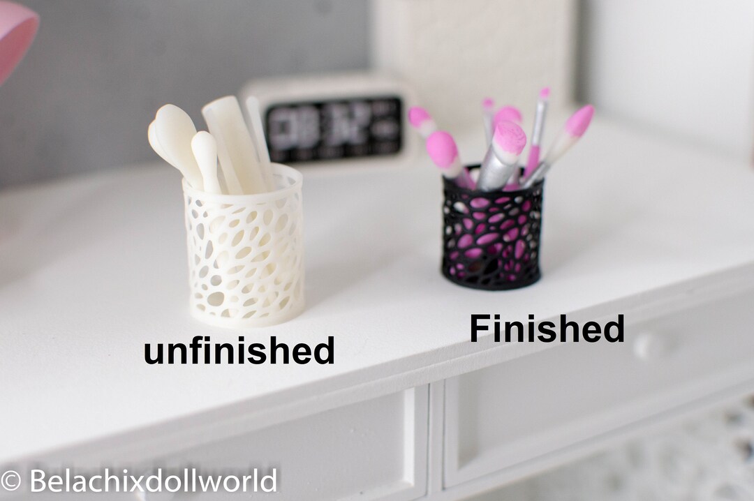 1/4 Unfinished Make up Brush Set, Doll Make Up, Miniature Make Up, Doll ...
