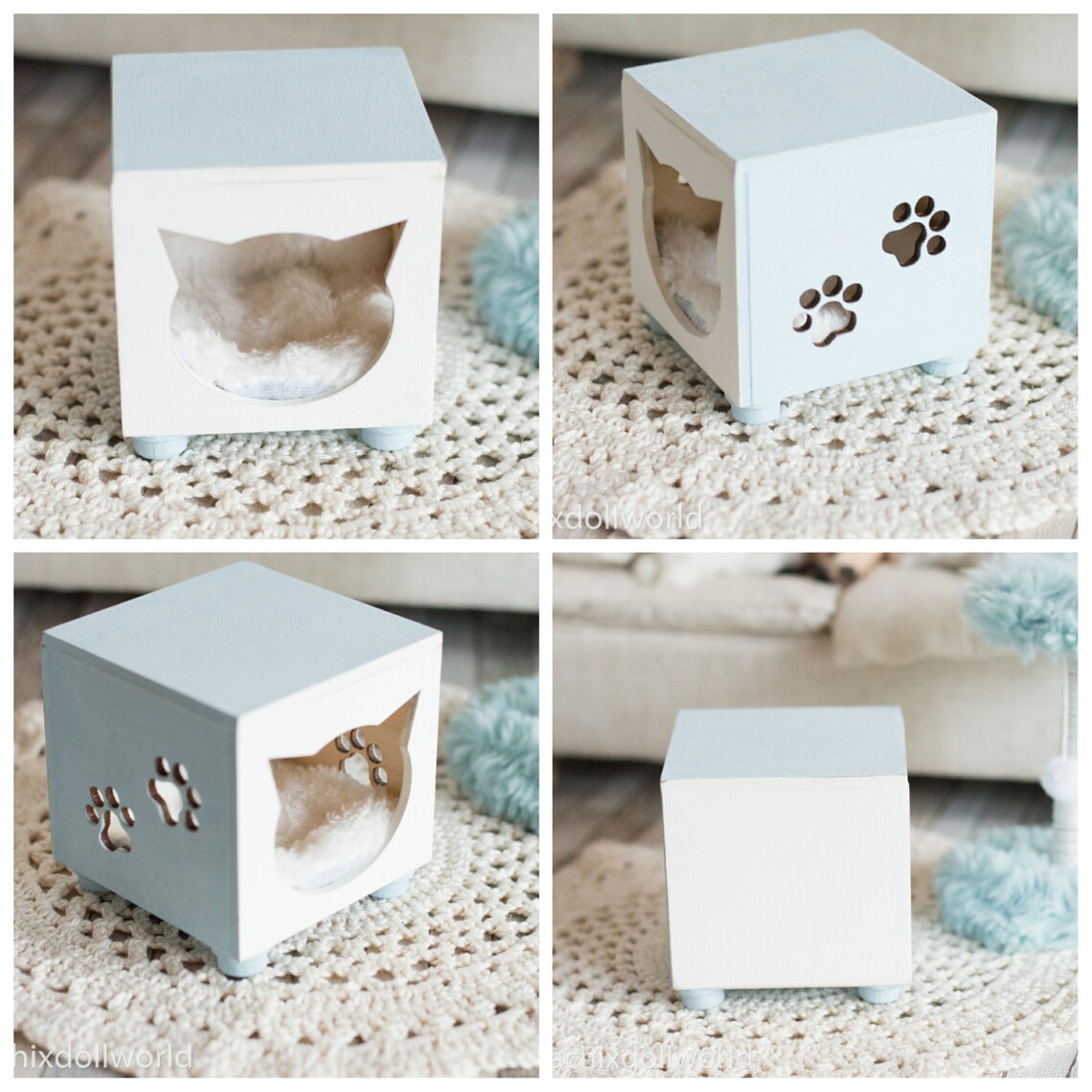 1:4 or 1/6 Miniature Cat Box BJD Cat 5cm Cat Tree Cat | Etsy