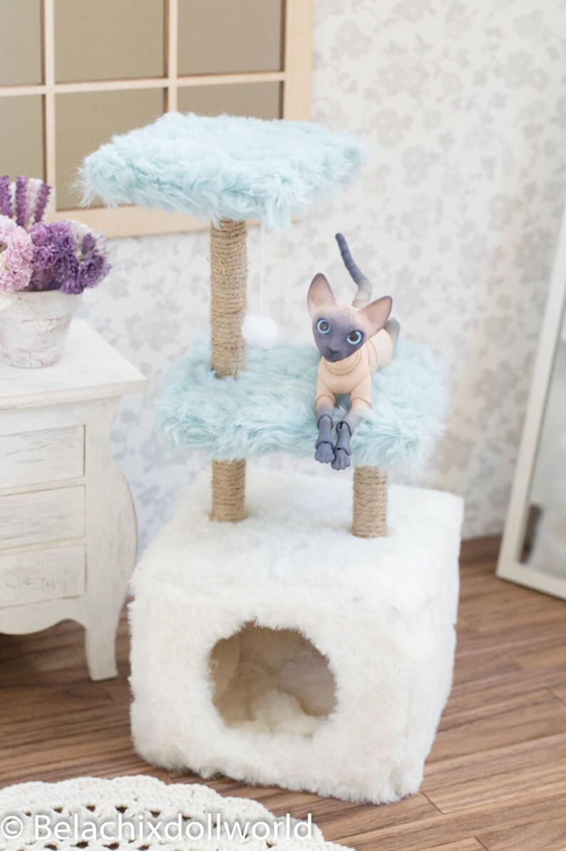1:4 or 1/6 Miniature cat tree cat tree climbing scratching | Etsy