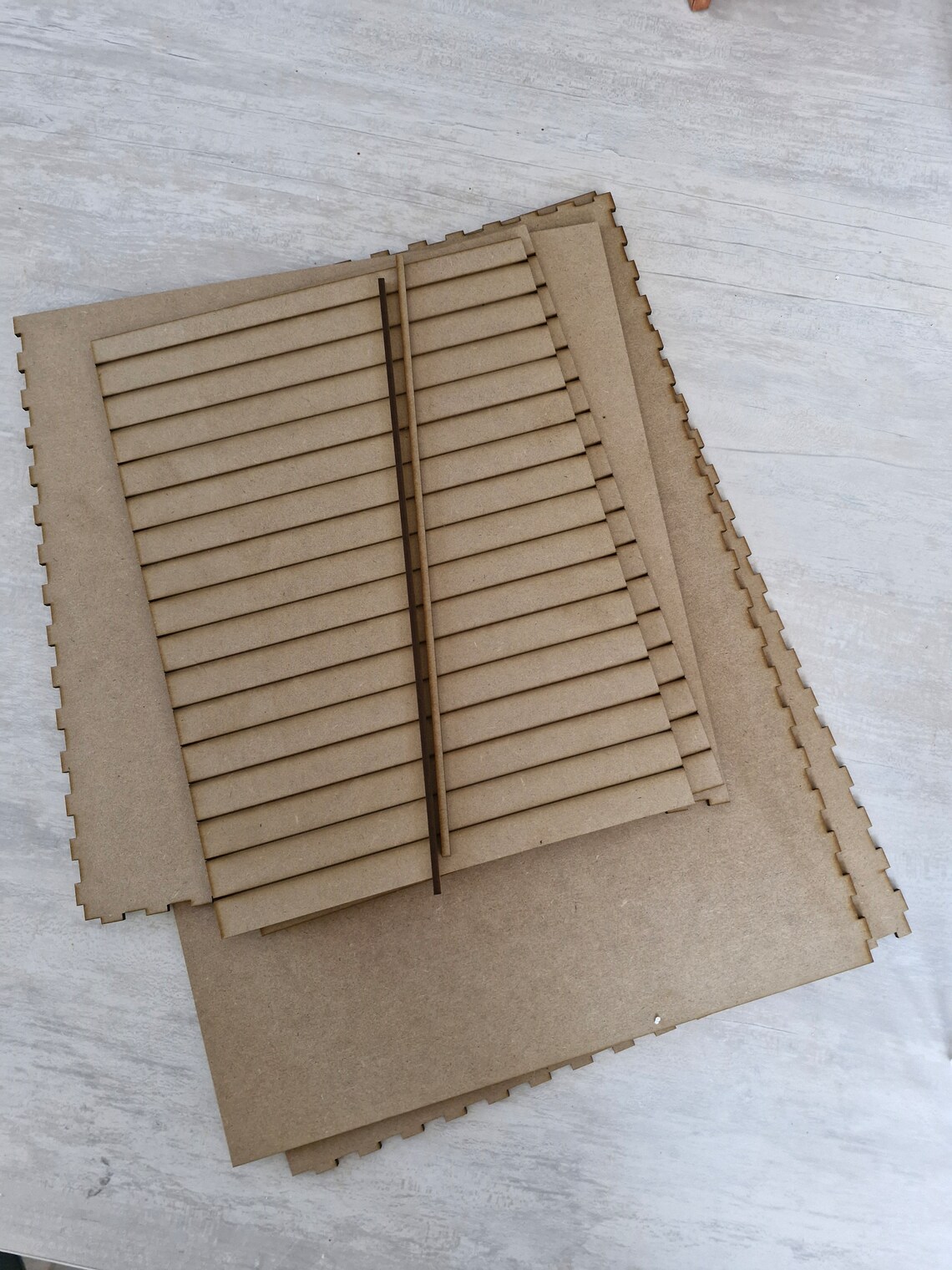 1/4 Size Unfinished Small Miniature Roombox / Diorama Walls KIT Diy ...
