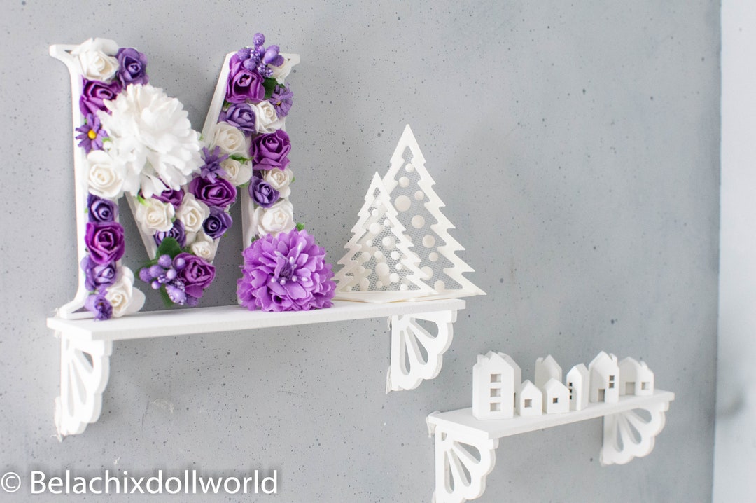 Miniature Paper Flower Letter, Dollhouse Prop, Dollhouse Decoration ...