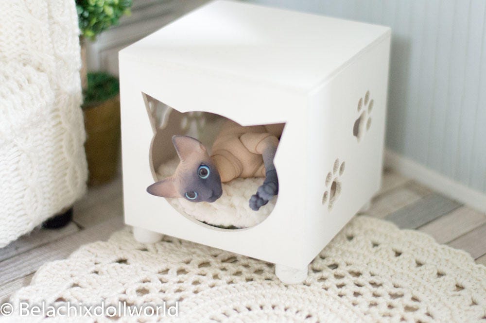 1:4 or 1/6, Cat Hideout, Doll Cat, Bjd Pet, BJD, 6cm Cat, Cat Tree, Cat ...