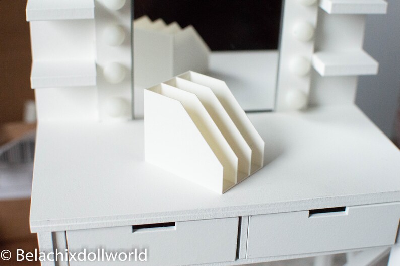 Miniature office paper tray magazine holder miniature paper | Etsy