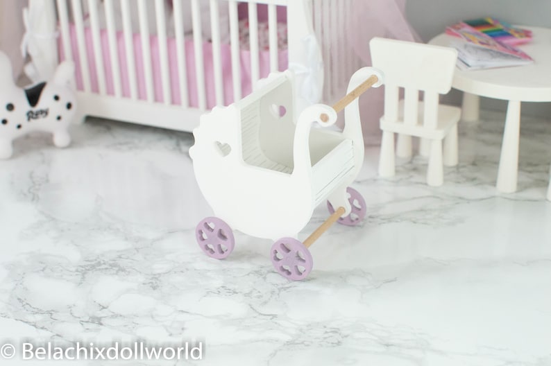 Miniature Doll Stroller 1/6 Miniature Stroller Miniature | Etsy