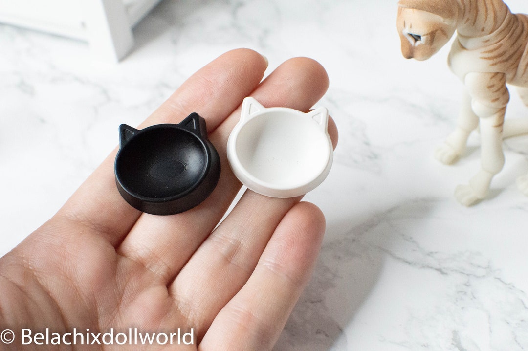 1:4 or 1/6, Miniature Cat Bowl, BJD Cat Accessories, Miniature Cat Bowl ...