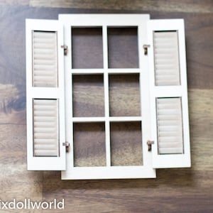 Small Shutter Window 1/6 Size Dolldiorama, Diorama, Roombox, Miniature ...