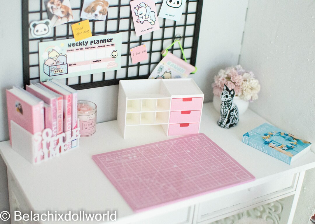 1/4, 1/6 Miniature Desk Organizer, Dollhouse Pencil Holder, Miniature ...