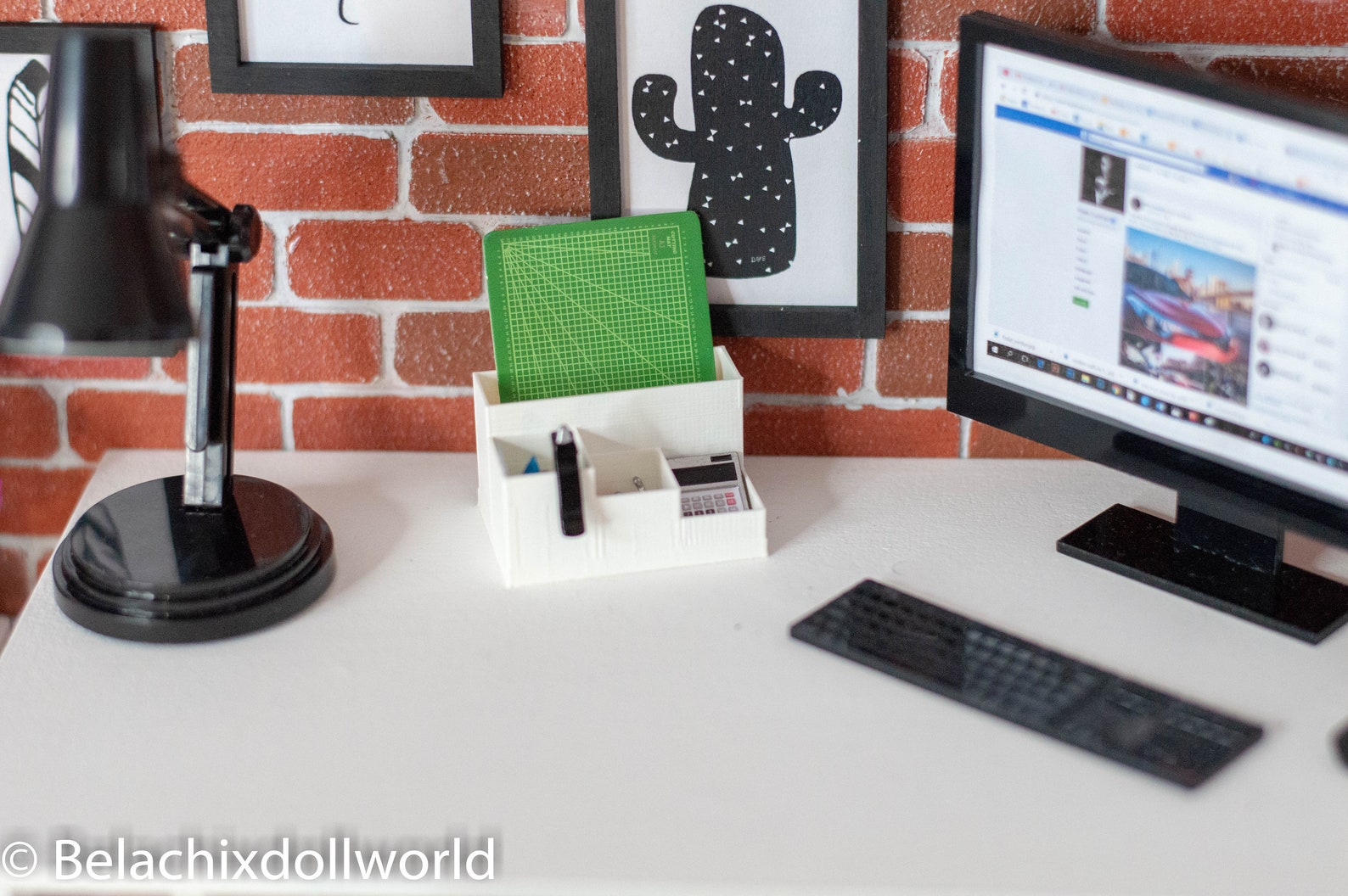 Miniature EMPTY Desk Organizer,miniature Pencil Holder, Desk Orgaizer ...