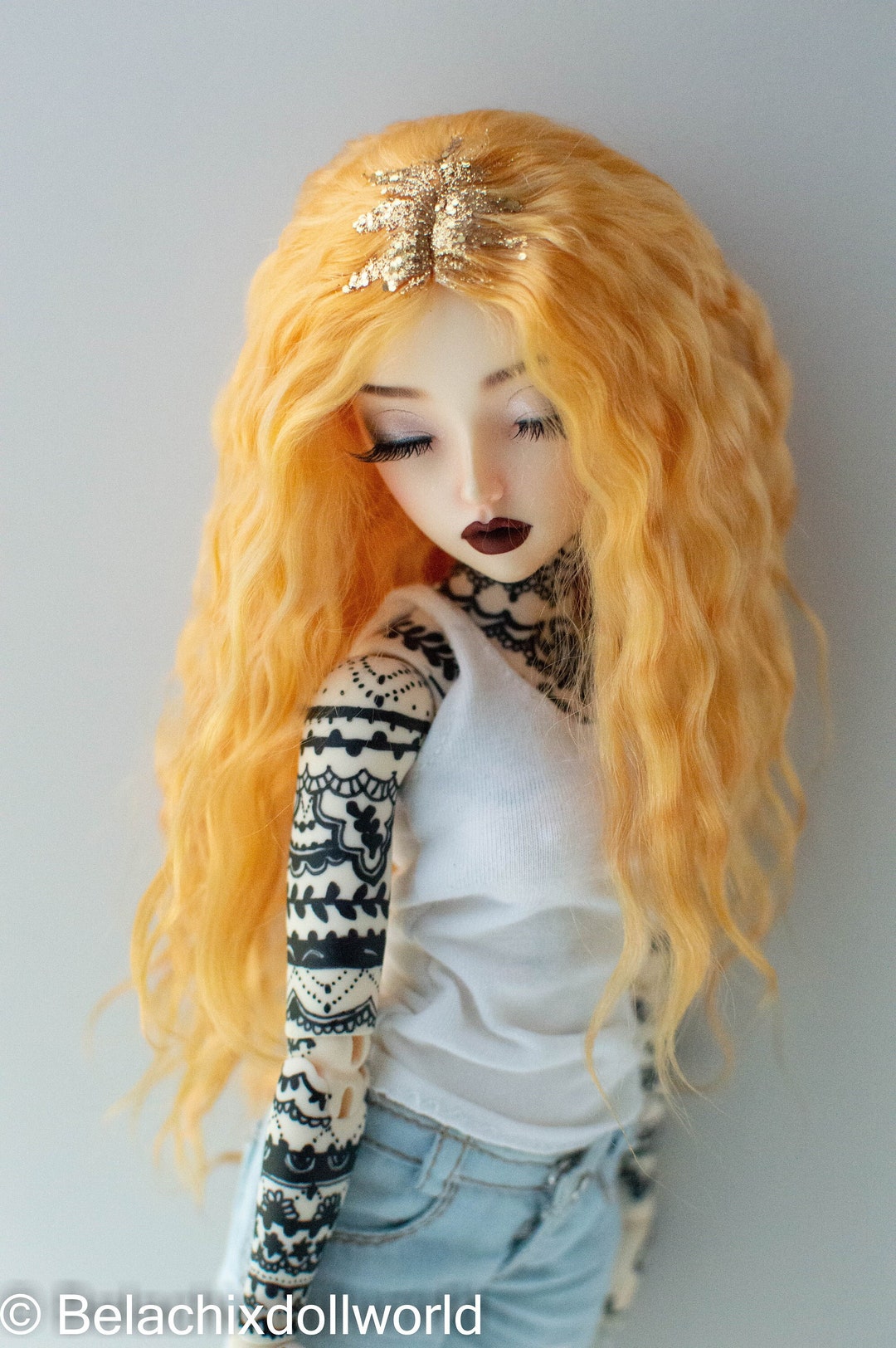 7 Mohair Wig, 18cm Wig, Bjd Wig, Minifee Wig, BJD, MSD, MNF, Minifee - Etsy
