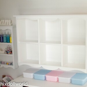 1/4, 1/6 Miniature Craft Room Wall Shelf, Miniature Office, Dollhouse ...